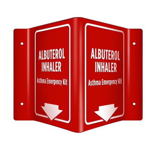 Emergency Inhaler Sign